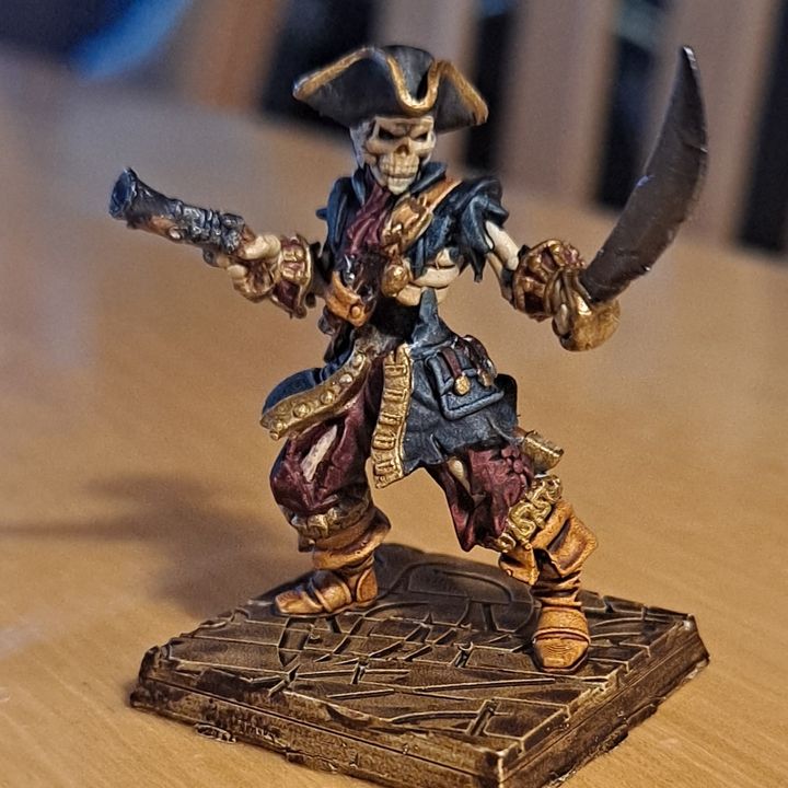 3D Print of Skeleton Pirate Captain- Professionally pre-supported! by ...