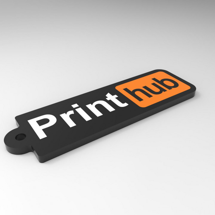 3D Printable Print Hub Keychain [Print multiple color using 1 nozzle ...