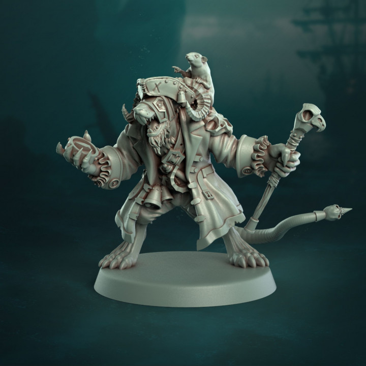 3D Printable Pi'Rat Captain by Punga Miniatures