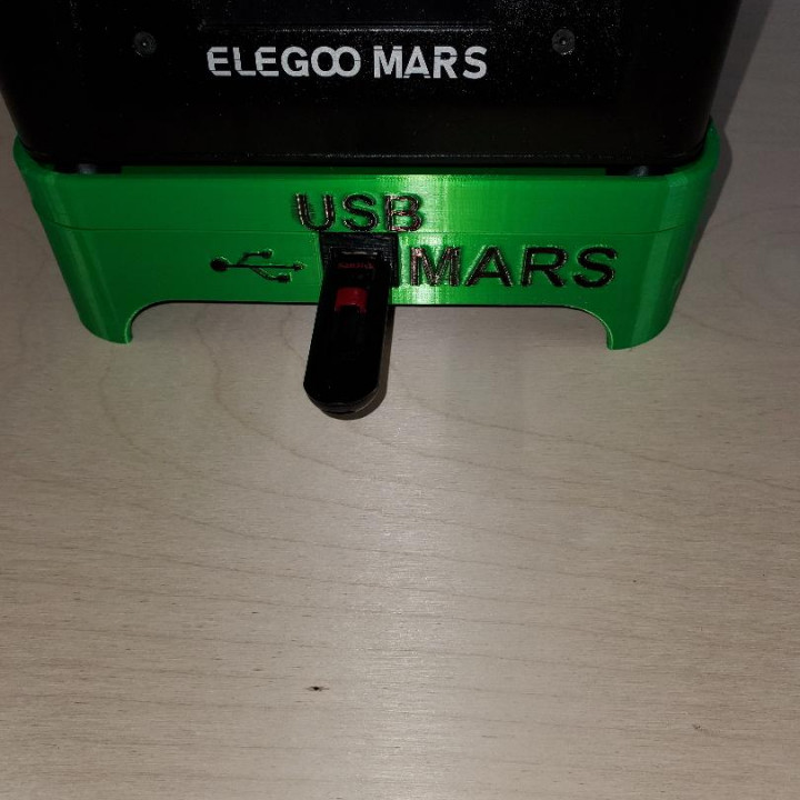 3D Printable Elegoo Mars Stand plus front usb mount by Robert Powers