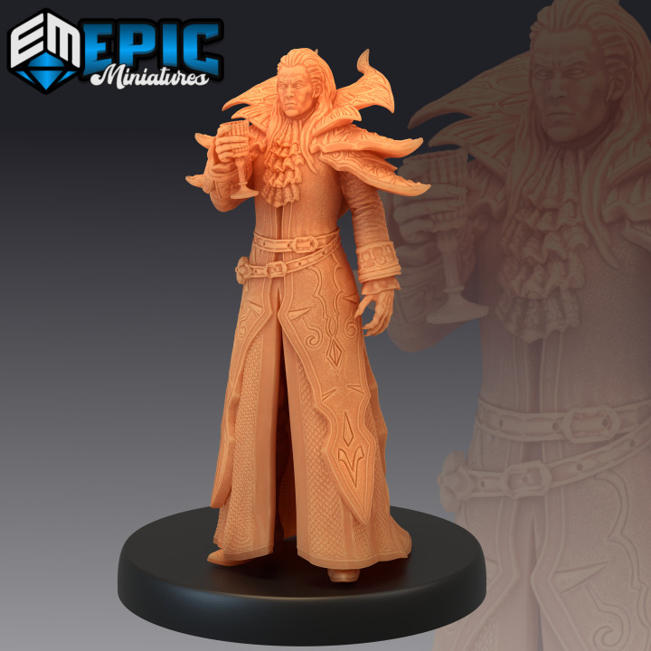 3D Printable Vampire Lord / Human Form / Gothic Monster by Epic-Miniatures