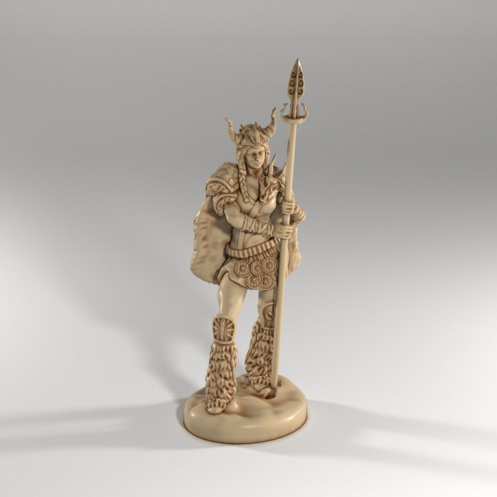 3D Printable Shieldmaiden Frost Giant Female Warrior - Ulfhild of the ...