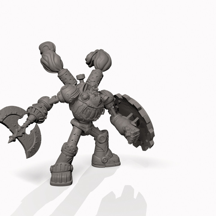 3D Printable Gnome Artificer in Mech Suit - Professionally pre ...