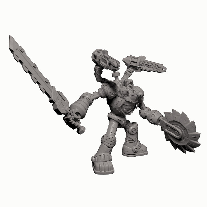 3D Printable Gnome Artificer in Mech Suit - Professionally pre ...
