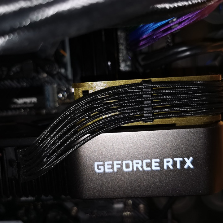 3D Printable RTX3080 FE EVGA Cable Guide by Peter Lunn