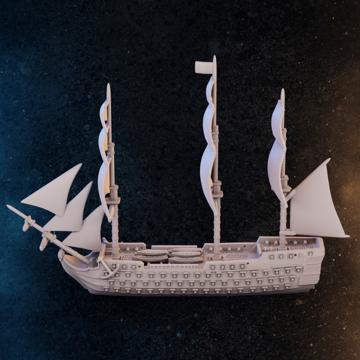 3D Printable 1st Rate Ship of the Line by Productions Diratia