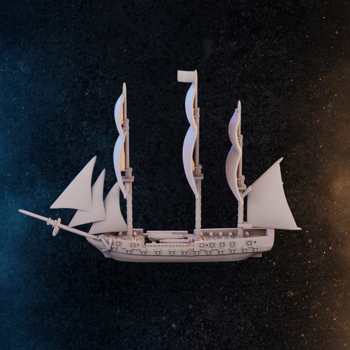 3D Printable 3rd & 5th Rate Frigate Line by Productions Diratia