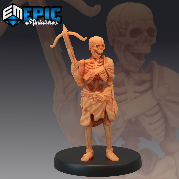 3D Printable Skeleton Army - Crossbow / Undead Archer by Epic-Miniatures