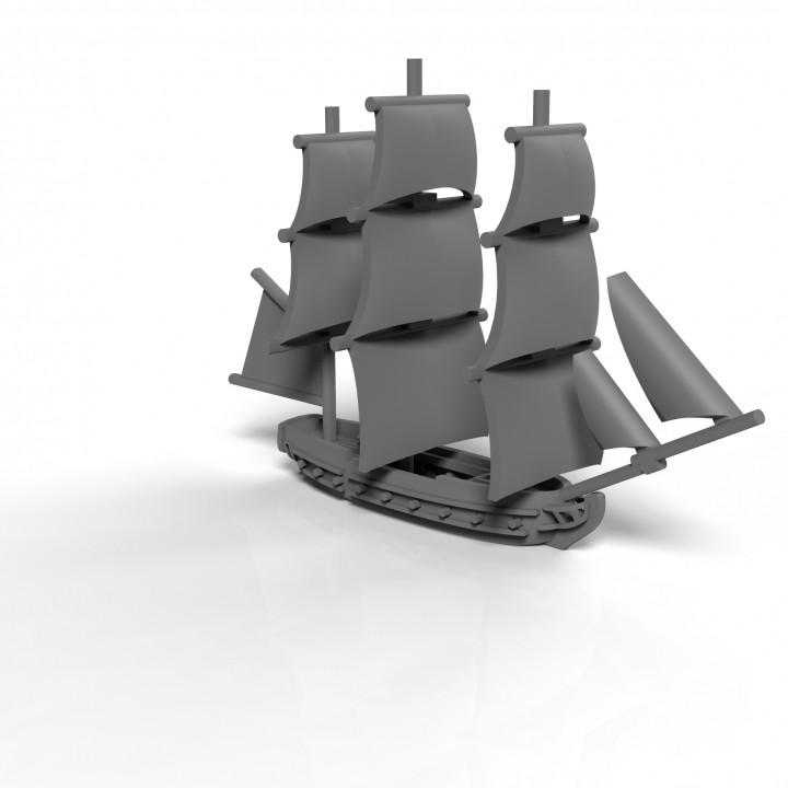 3D Printable 18 guns Coastal Frigate. by Saturnalia STUDIOS