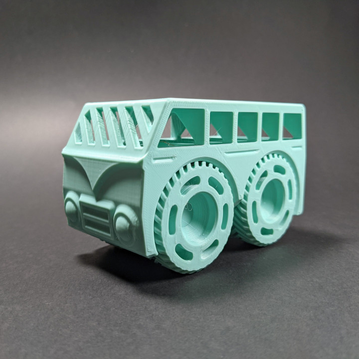 3D Printable Roller Van! Print-in-place support-free rolling wheels by ...