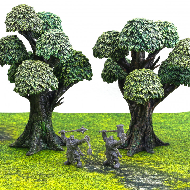 3D Printable Set of 5 3d printable trees by Greg Kourakos