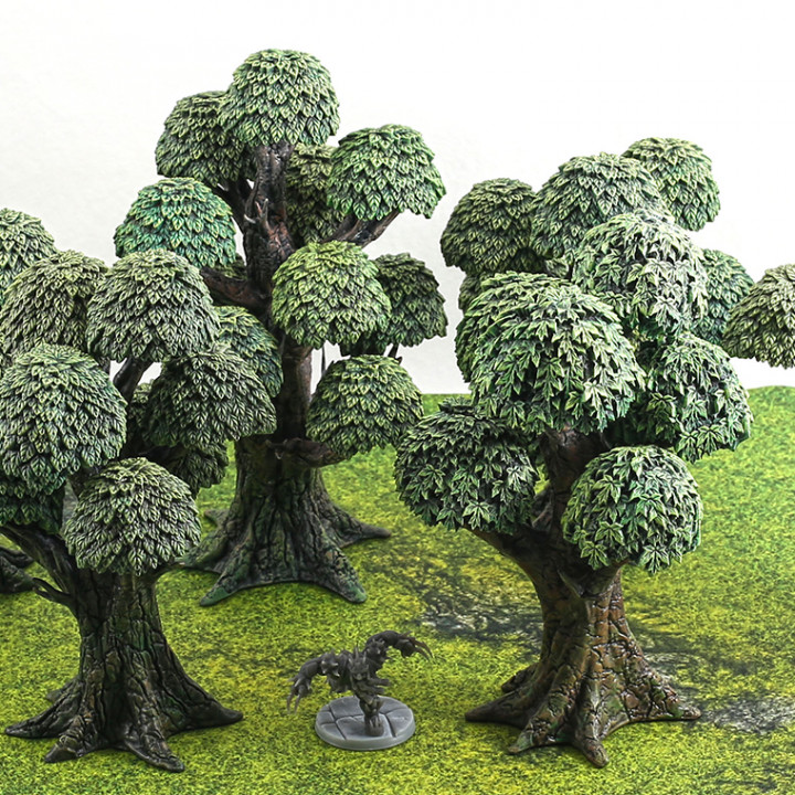 3D Printable Set of 5 3d printable trees by Greg Kourakos