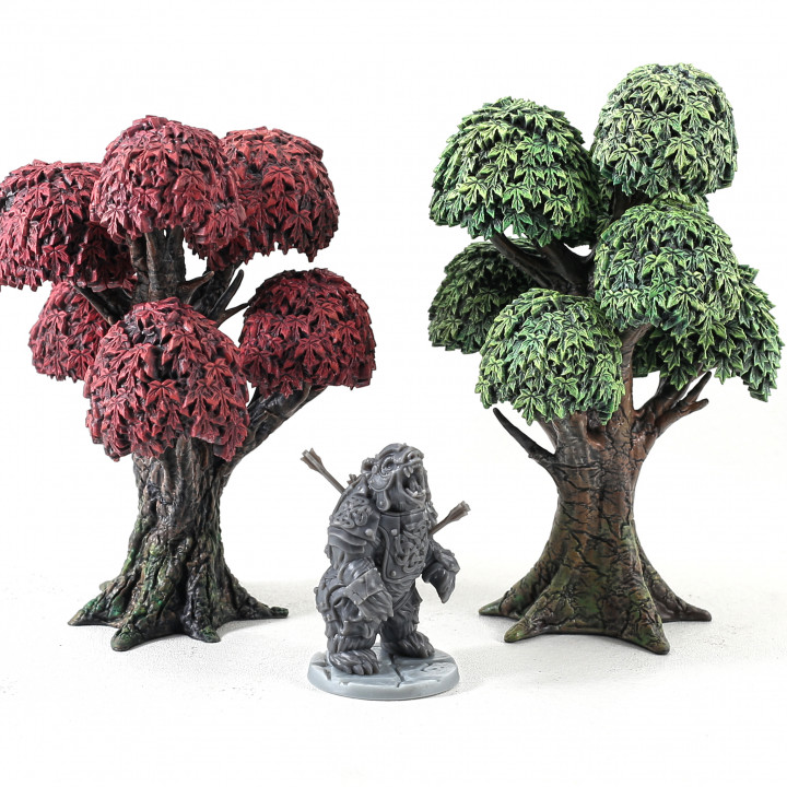 3D Printable Set of 5 3d printable trees by Greg Kourakos