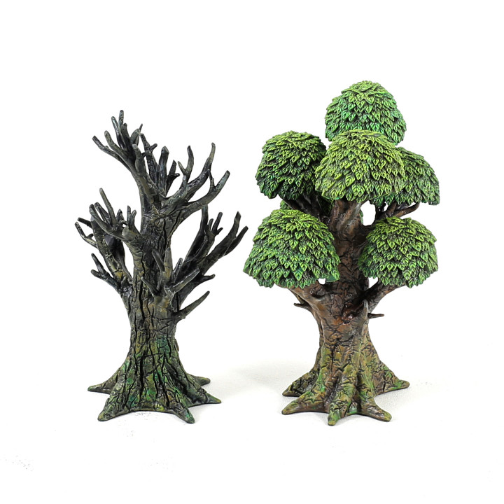 3D Printable Set of 5 3d printable trees by Greg Kourakos