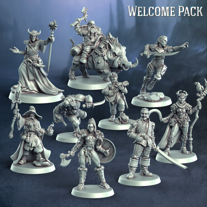 3D Printable Fantasy Pack by Punga Miniatures