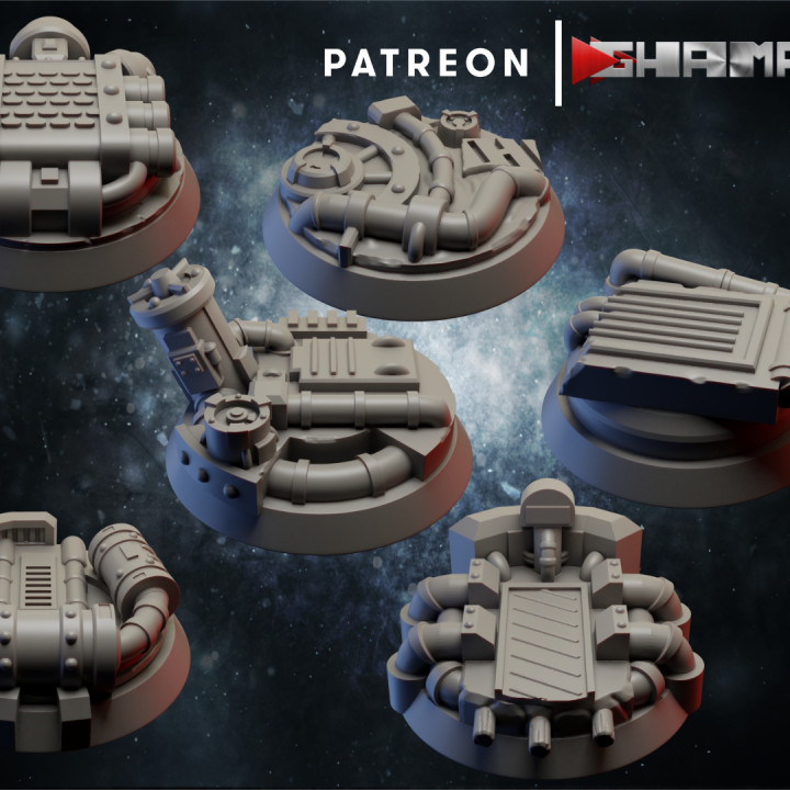 3D Printable sci-fi bases 1 by Ghamak