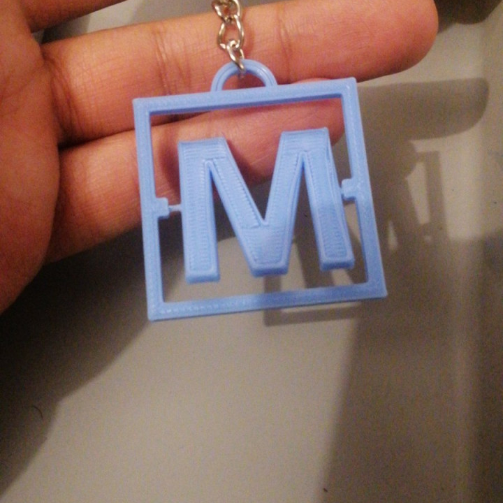 3D Printable M W keychain logo flexible twisted by Mohammed Al-Sheikhly