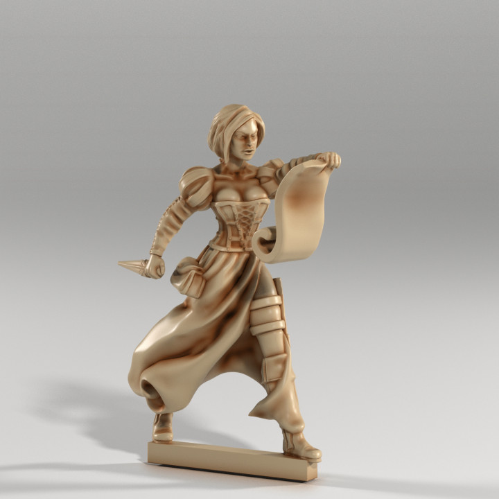 3D Printable Adventurer - Sorceress with Dagger & Scroll – Fantasy ...