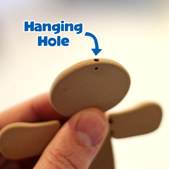 3D Printable Flexi Print-In-Place Gingerbread Man by Flexi Factory