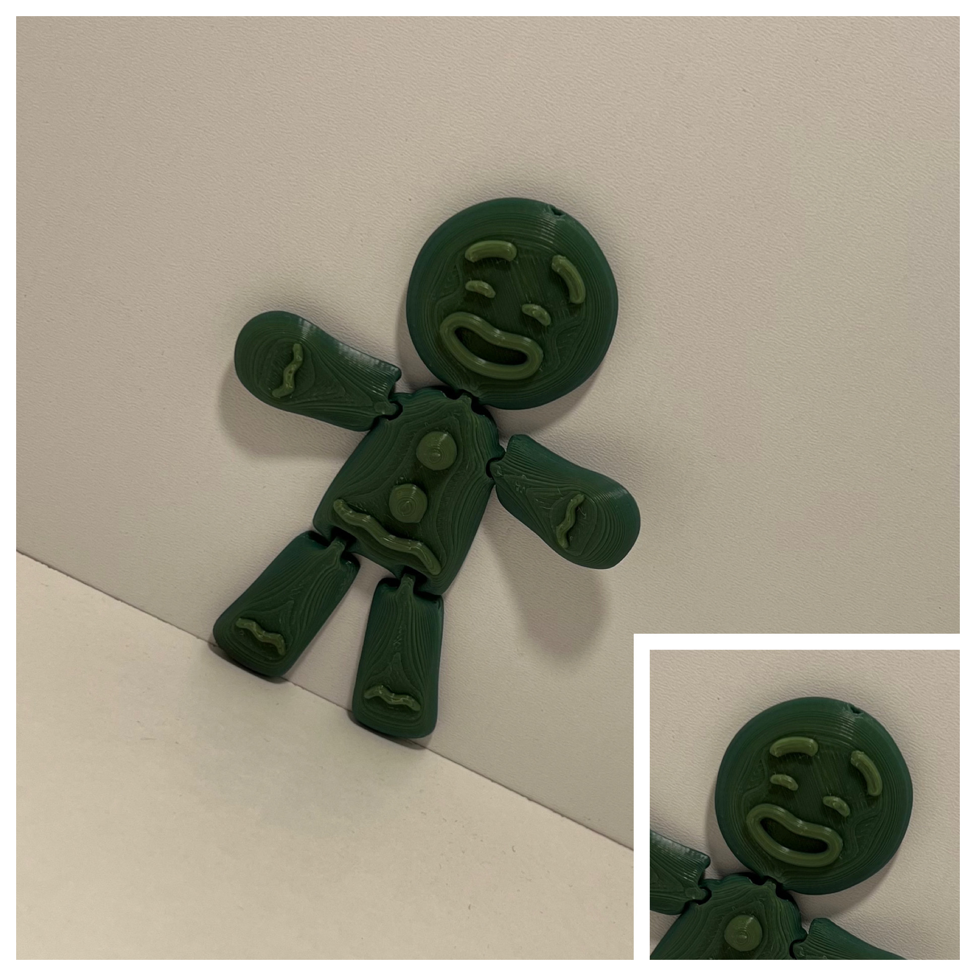 3D Printable Flexi Print-In-Place Gingerbread Man by Flexi Factory