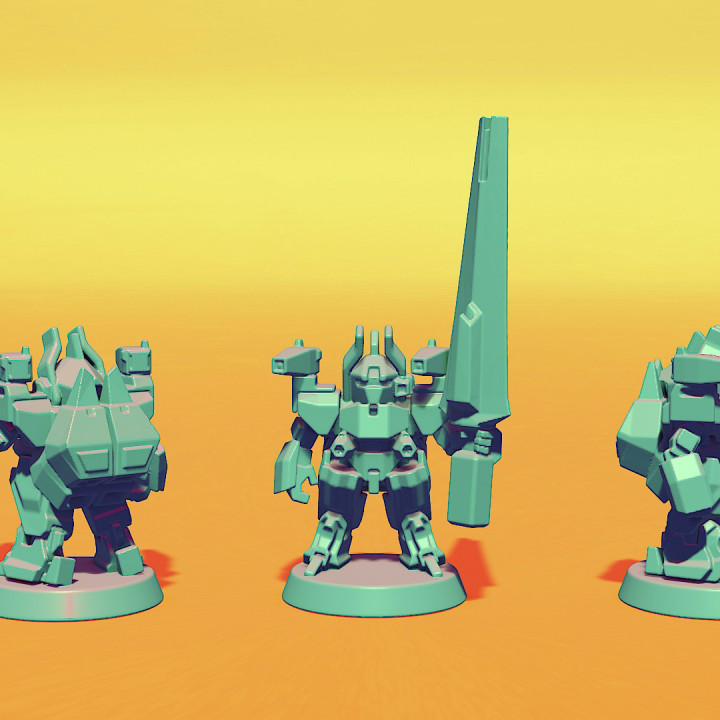 3D Printable Chibi Mech by kitbash kingdom