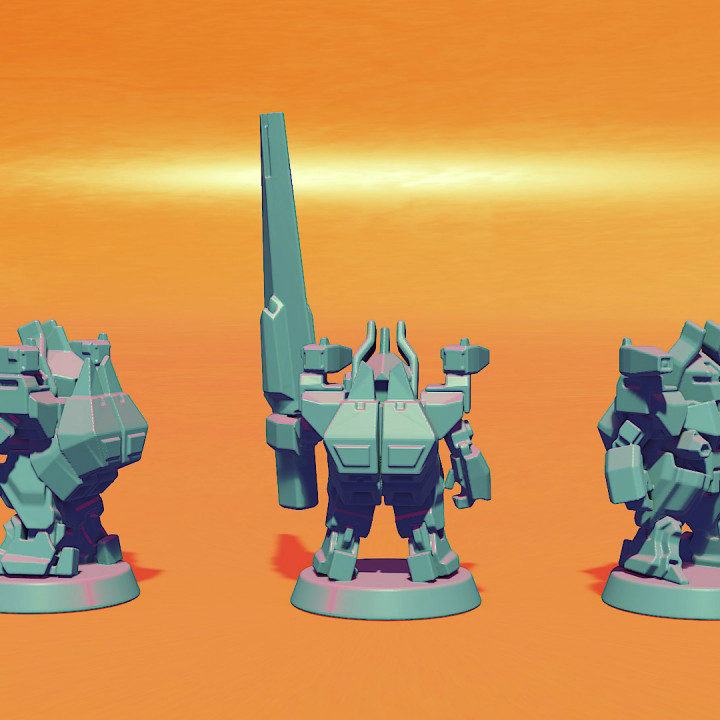 3D Printable Chibi Mech by kitbash kingdom