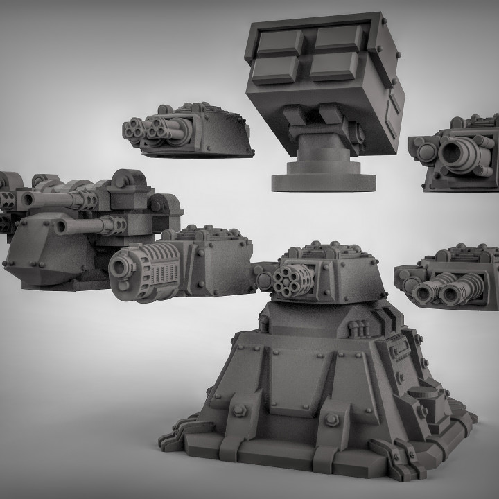 3D Printable Gun Emplacement by Duncan Shadow