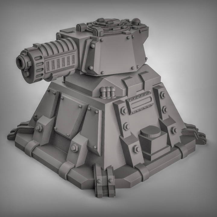 3D Printable Gun Emplacement by Duncan Shadow