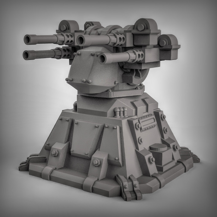3D Printable Gun Emplacement by Duncan Shadow