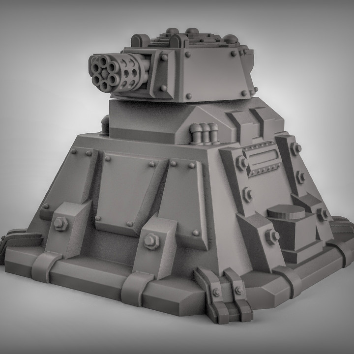 3D Printable Gun Emplacement by Duncan Shadow