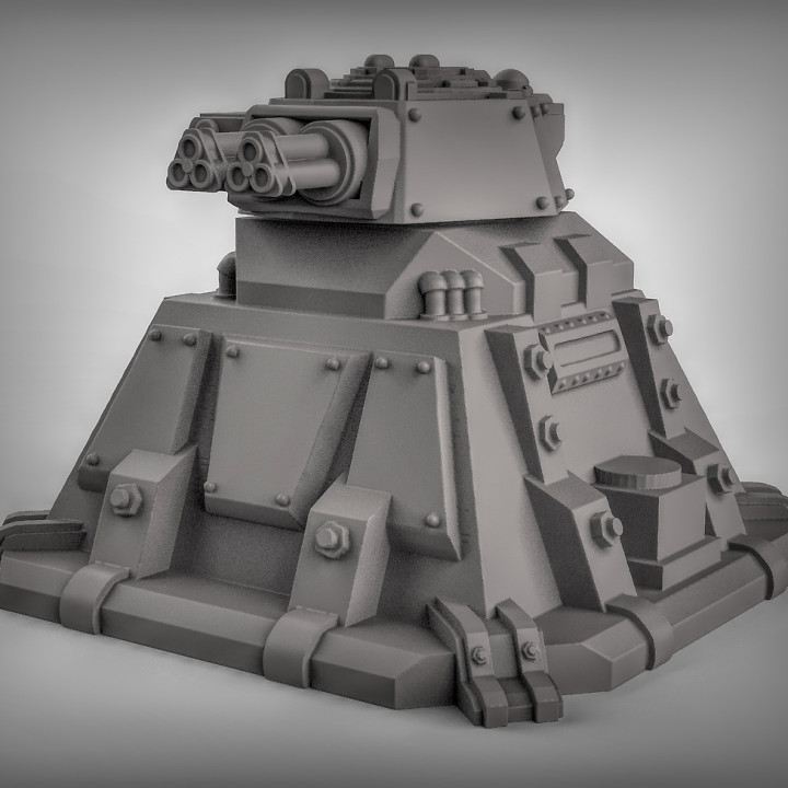 3D Printable Gun Emplacement by Duncan Shadow