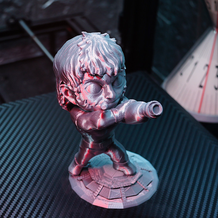 3D Printable Cobra Chibi Space Adventure Support Free Remix by iczfirz