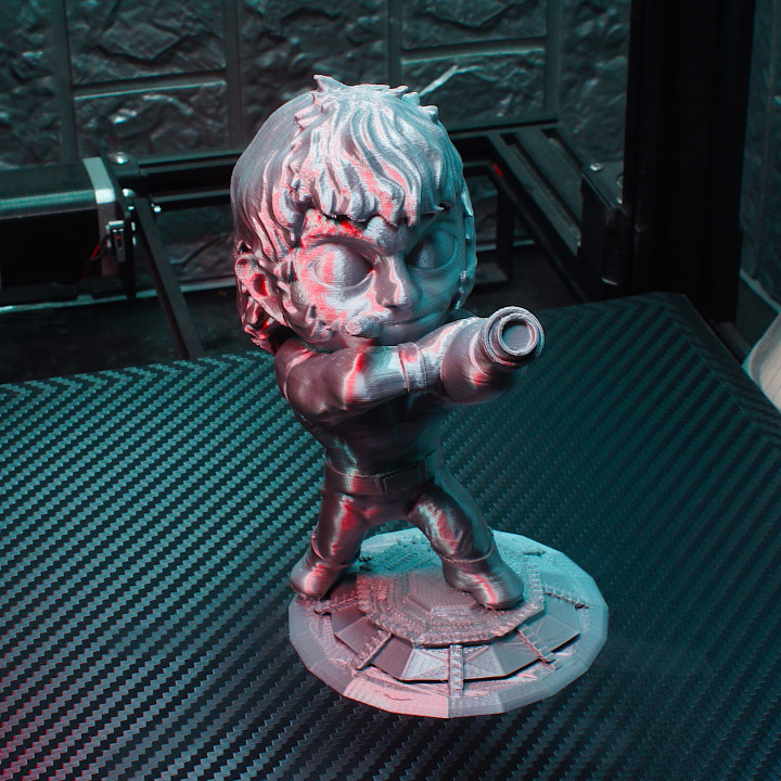 3D Printable Cobra Chibi Space Adventure Support Free Remix by iczfirz