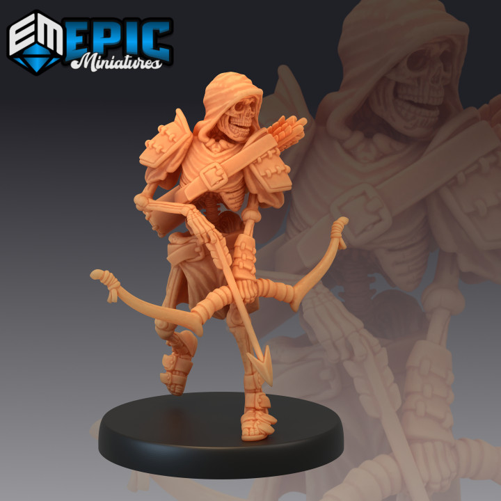 3D Printable Skeleton Army - Undead Ranger / Archer Bow & Arrow by Epic ...