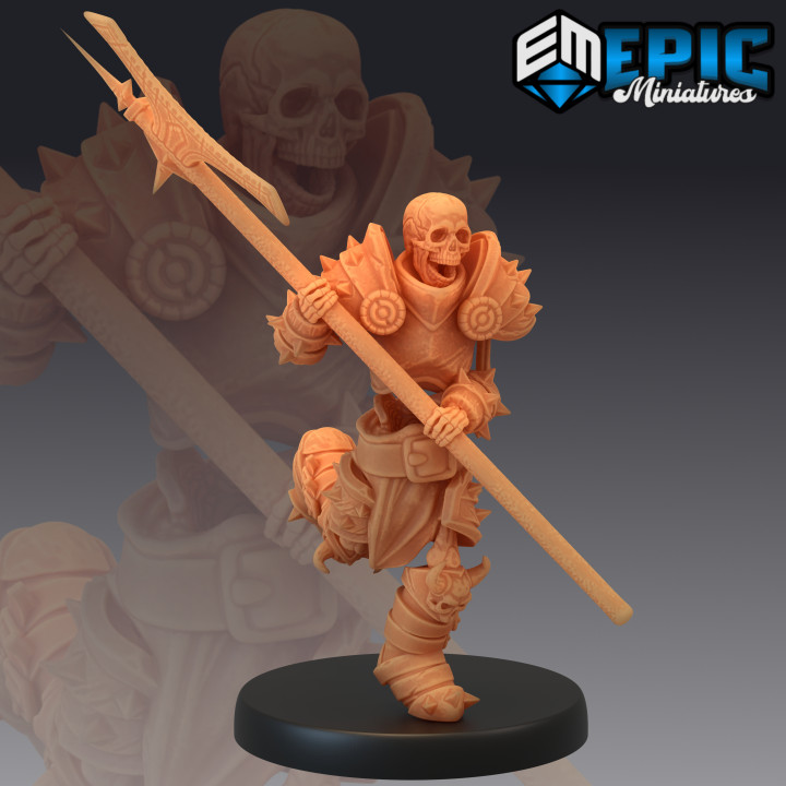 3D Printable Skeleton Army - Heavy Knight / Undead Guard / Halberd by ...