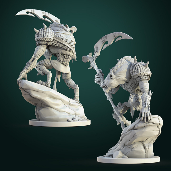 3D Printable 'Gnoll' November 2020 release 5 STL's miniatures pre ...