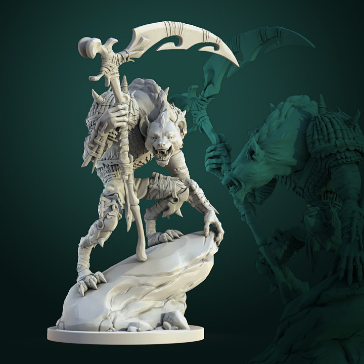 3D Printable 'Gnoll' November 2020 release 5 STL's miniatures pre ...