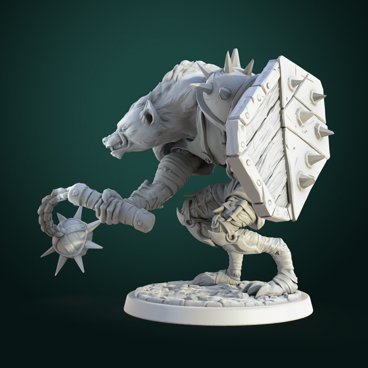 3D Printable 'Gnoll' November 2020 release 5 STL's miniatures pre ...