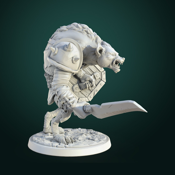 3D Printable 'Gnoll' November 2020 release 5 STL's miniatures pre ...