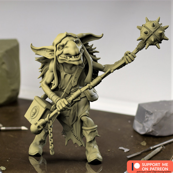 3D Printable Goblin 77mm by 3DprintingRealms