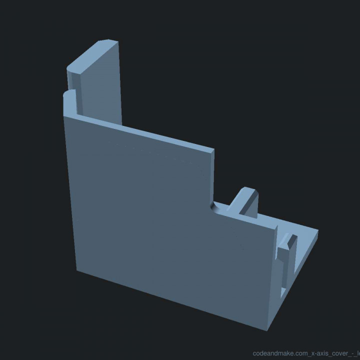 3D Printable Sidewinder X1 V4 - Left X-Axis Cover by Code and Make