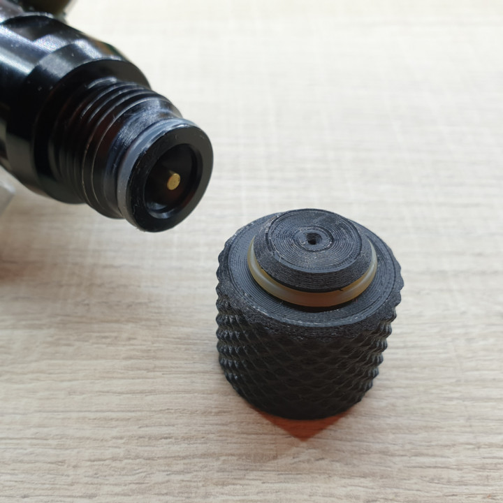 3D Printable Protection cap for paintball HPA regulator thread G1/2 by ...