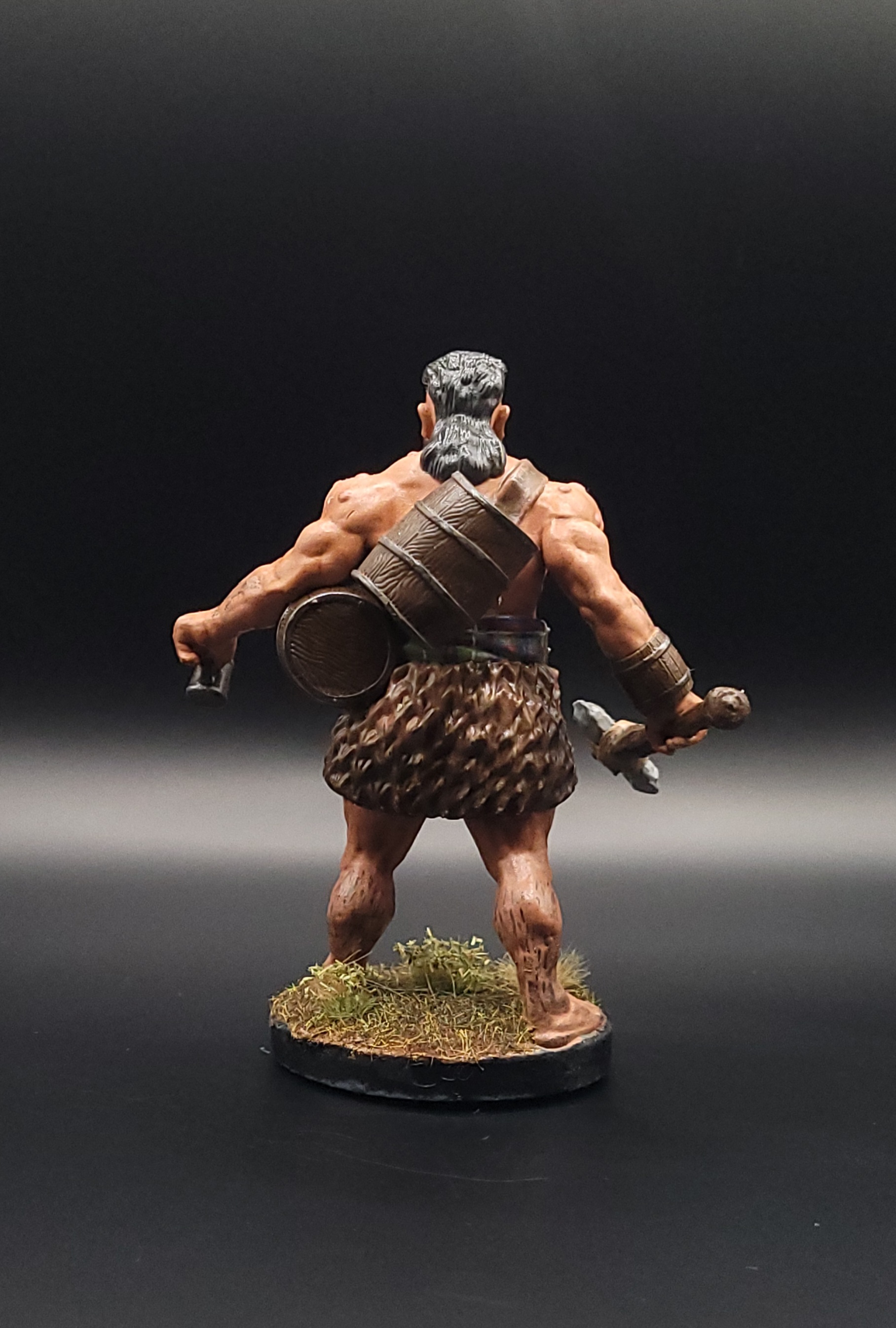 3D Printable Hill Giant Brewmaster with Mullet and Beer Barrels by ...