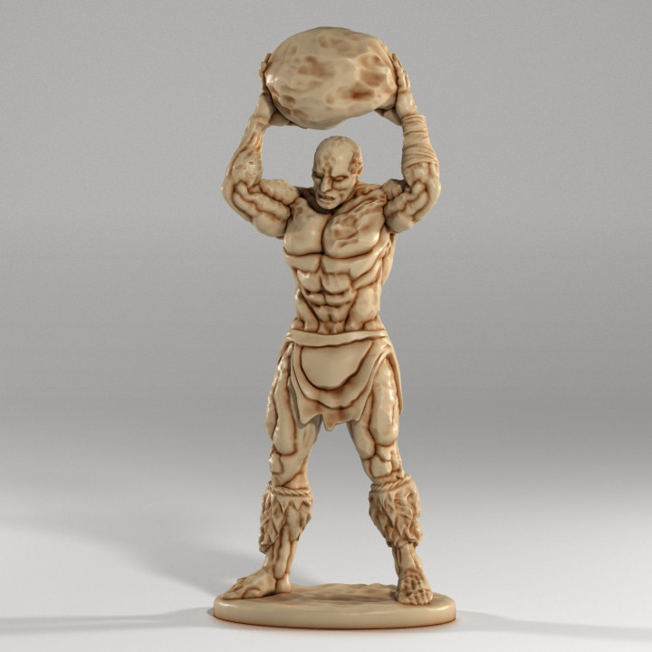 3D Printable Stone Giant Boulder Thrower – Fantasy Wargaming Miniature ...