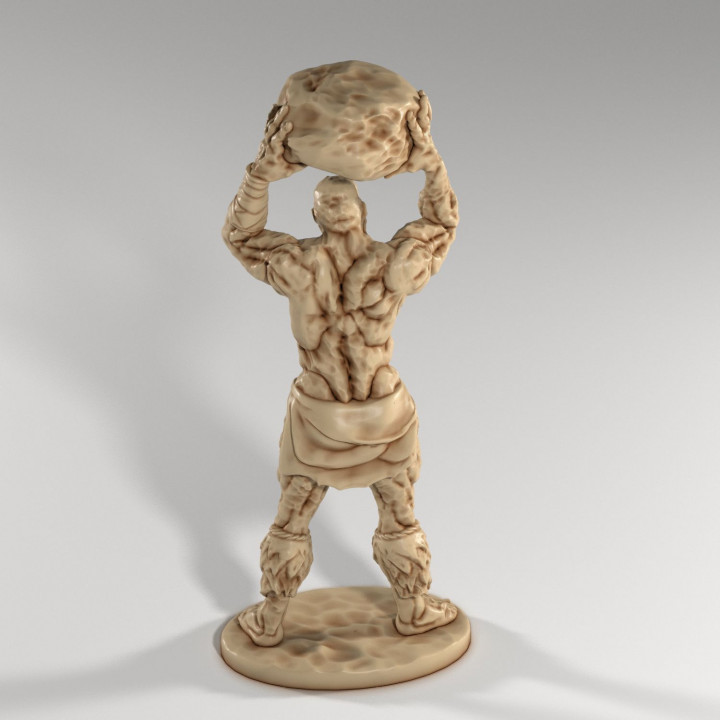 3D Printable Stone Giant Boulder Thrower – Fantasy Wargaming Miniature ...