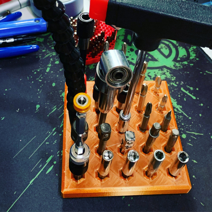 3D Printable 25X Hex Bit Stand by Said