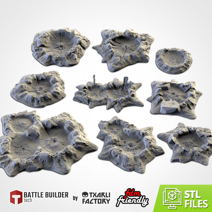 3D Printable CRATERS by Txarli Factory