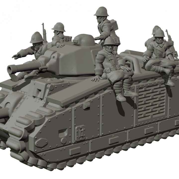 3D Printable Tank riders - French army WW2 - 28mm for wargame by Eskice ...