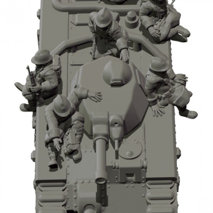 3D Printable Tank riders - French army WW2 - 28mm for wargame by Eskice ...