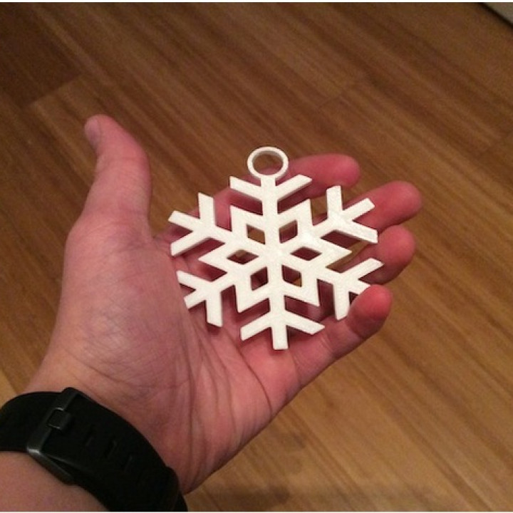3D Printable Snowflake Ornament by Isaac Martin